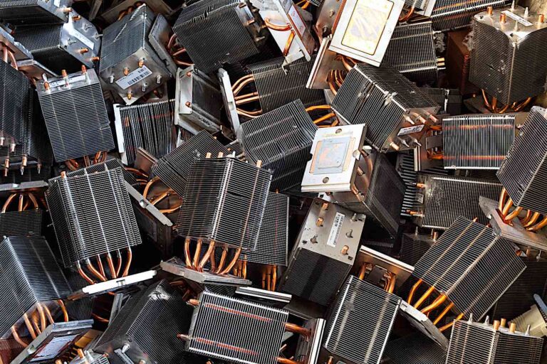 Recycling copper wire — copper can be recycled repeatedly without loss ...